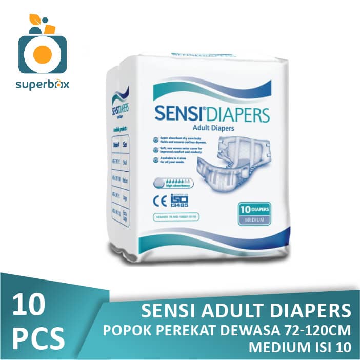 Sensi Adult Diapers M10 - Popok Perekat Dewasa - Superbox Sensi Adult Diapers M10 - Popok Perekat Dewasa - Superbox